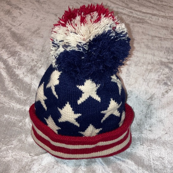Pugs | Accessories | Pug Patriotic Stars And Stripes Usa Pompom Beanie ...